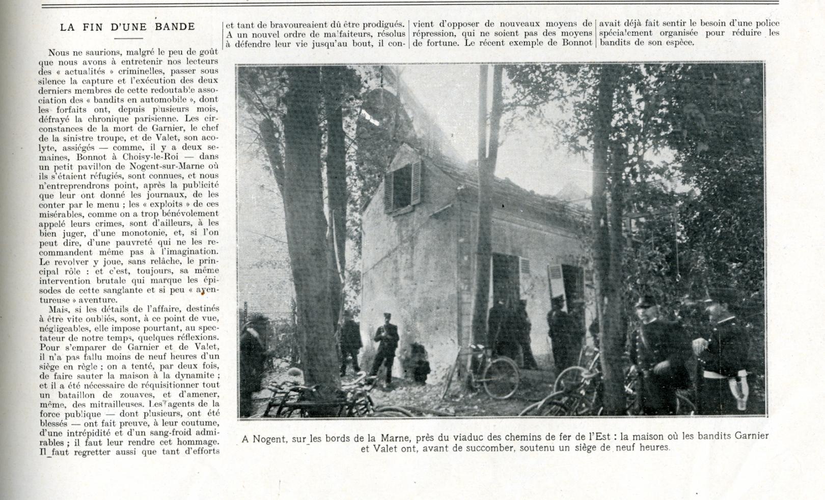 La bande à Bonnot PRESSE LOCALE ET NATIONALE | Archives départementales ...